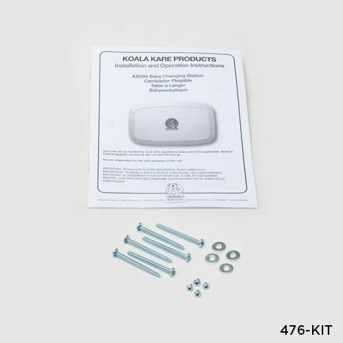 Allied Hand Dryer: 476-KIT - INSTALLATION KIT for KB200-Series ...