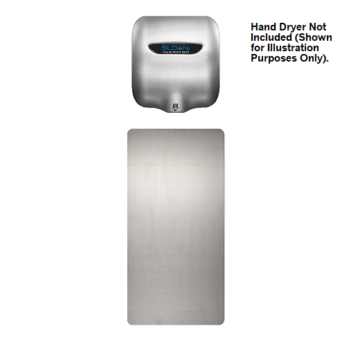 Sloan® Xlerator® Hand Dryer Wall Guard - "Brushed Nickel" Stainless Steel