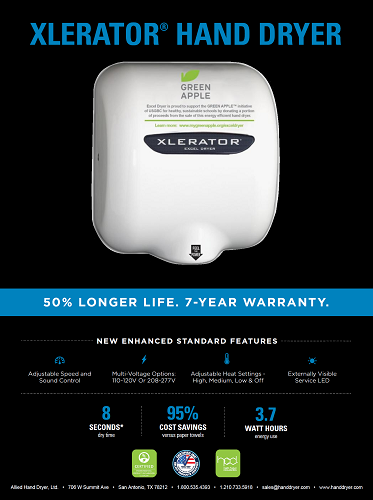 Excel Dryer Xlsb Xlerator Hand Dryer Surfacemounted 8